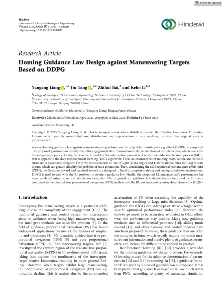 International Journal of Aerospace Engineering - 2023 - Liang - Homing ...
