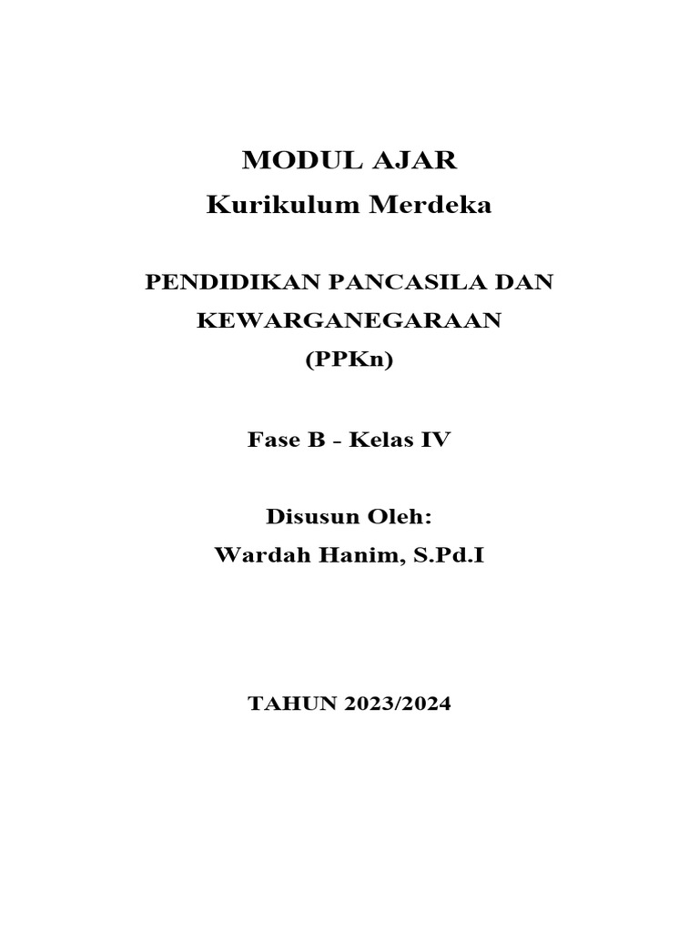 Modul PPKN Bab 1 | PDF