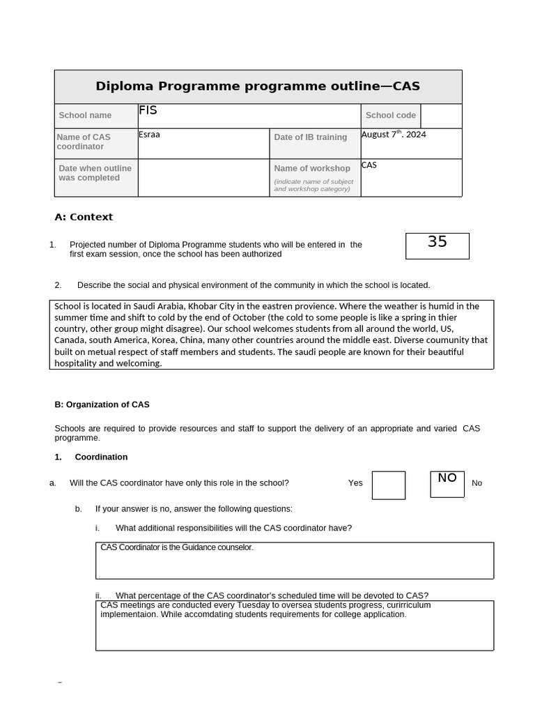 Arrange or Appraise Cas Outline | PDF