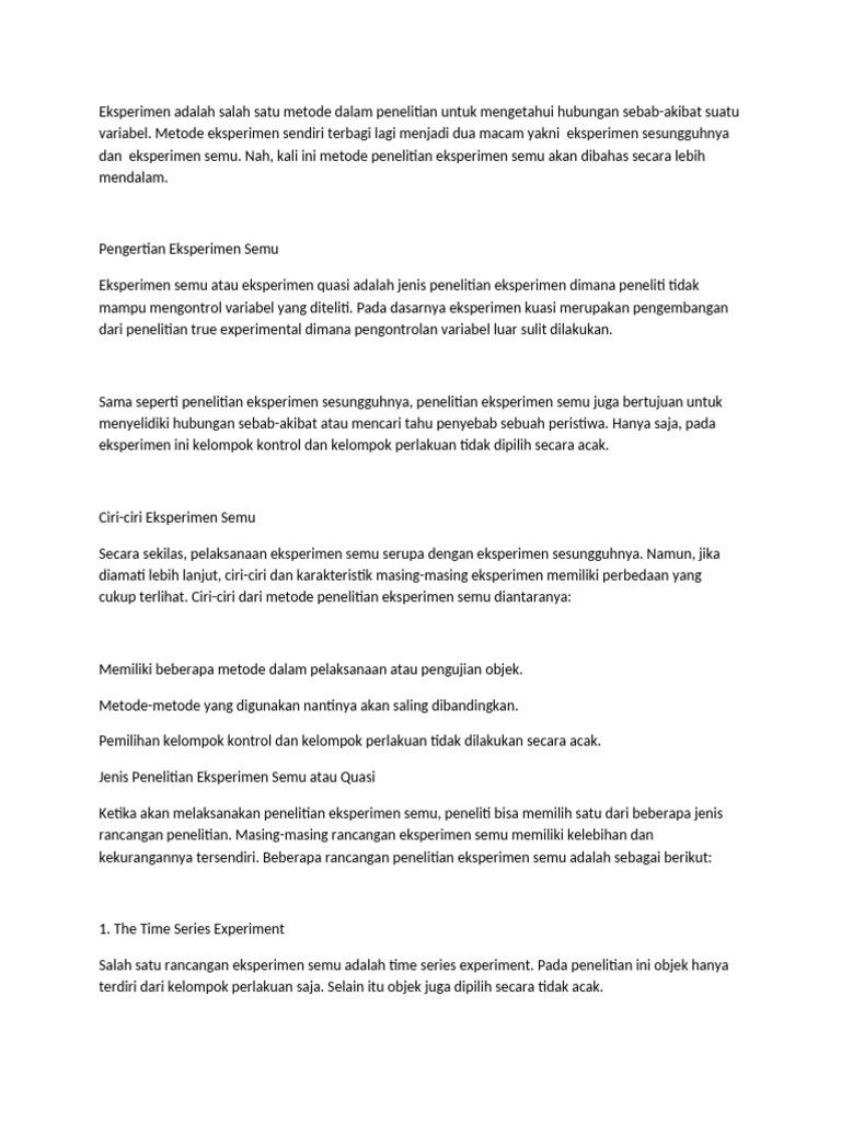 Eksperimen | PDF