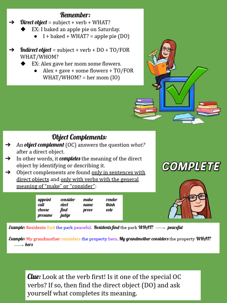 Object Complement Notes | PDF