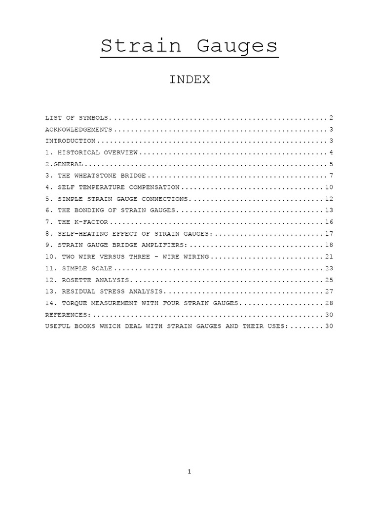 1 - Strain Gauge Notes | PDF