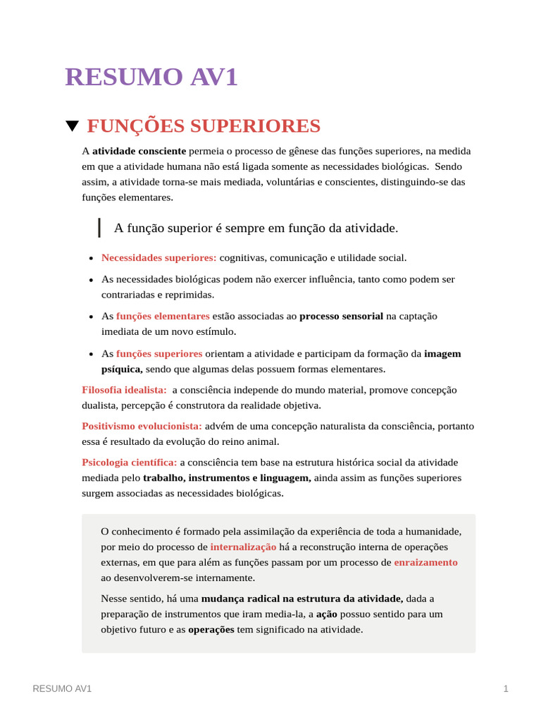 Resumo Av1 | PDF