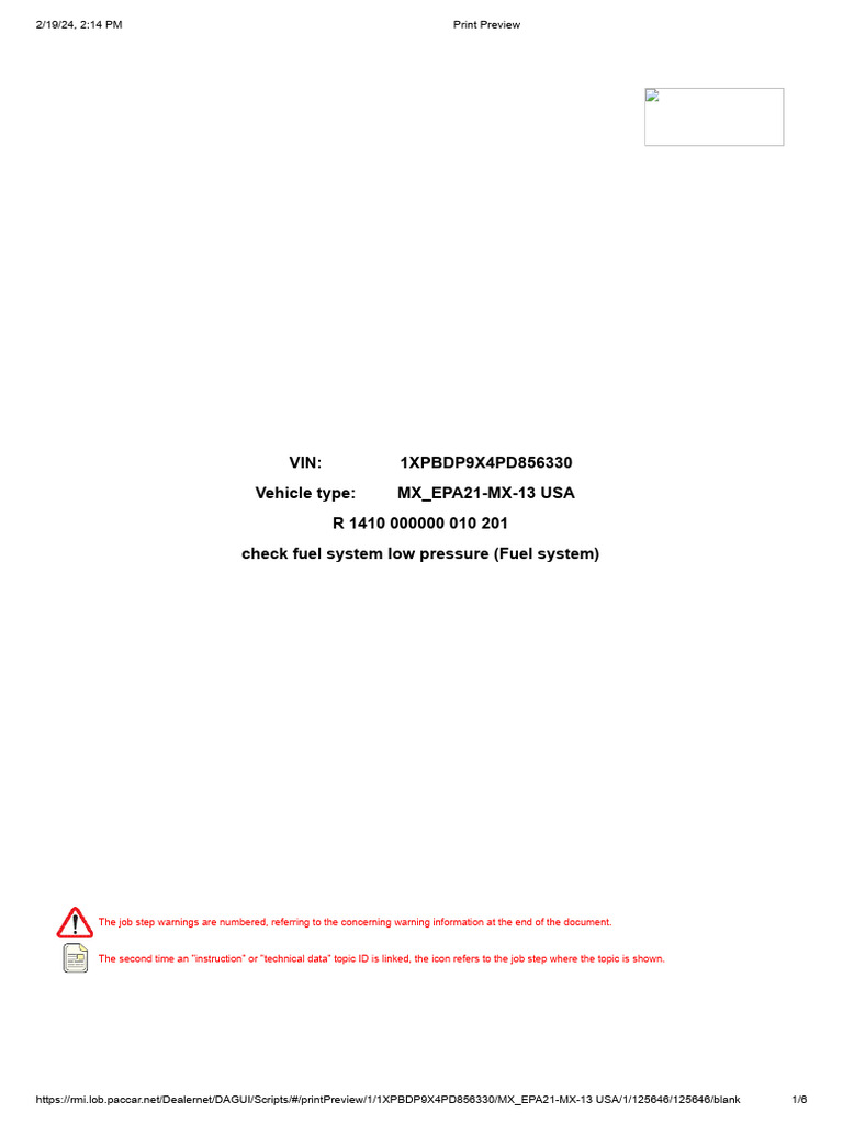 Check Low Pressure Fuel System | PDF