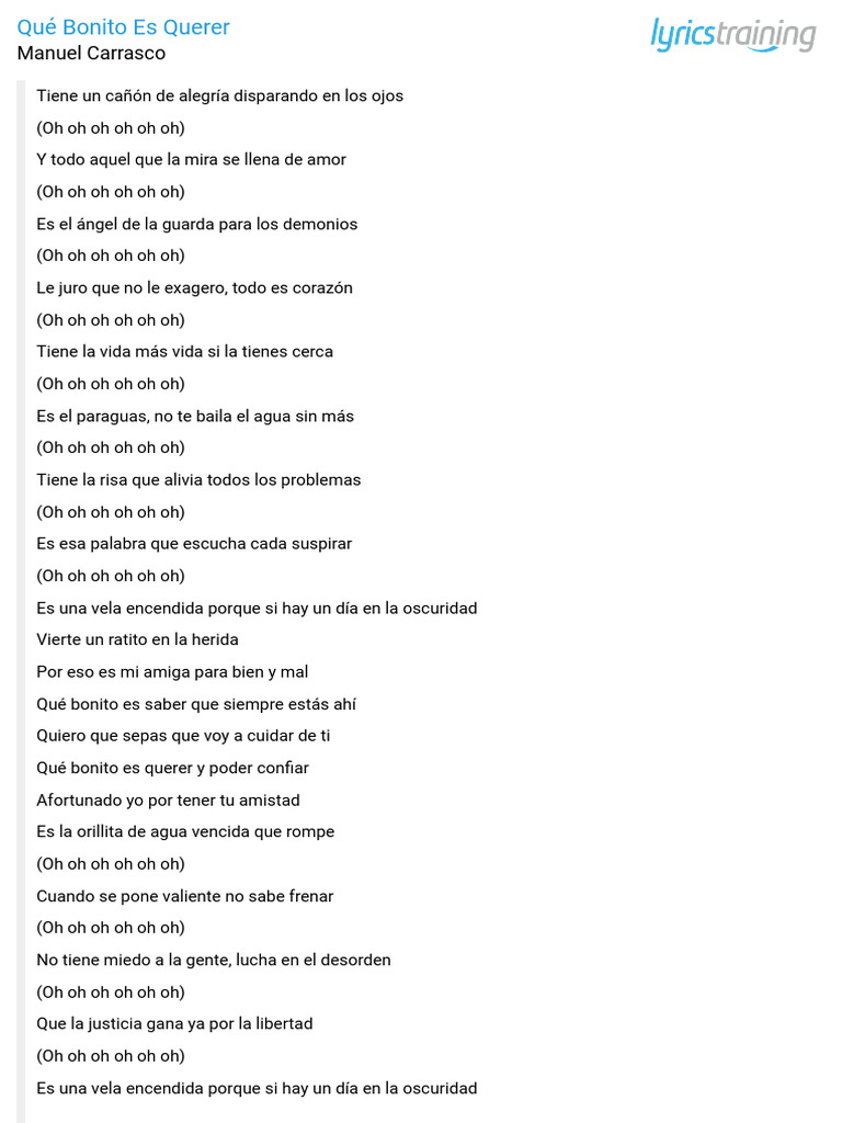 Manuel Carrasco - Qué Bonito Es Querer | PDF