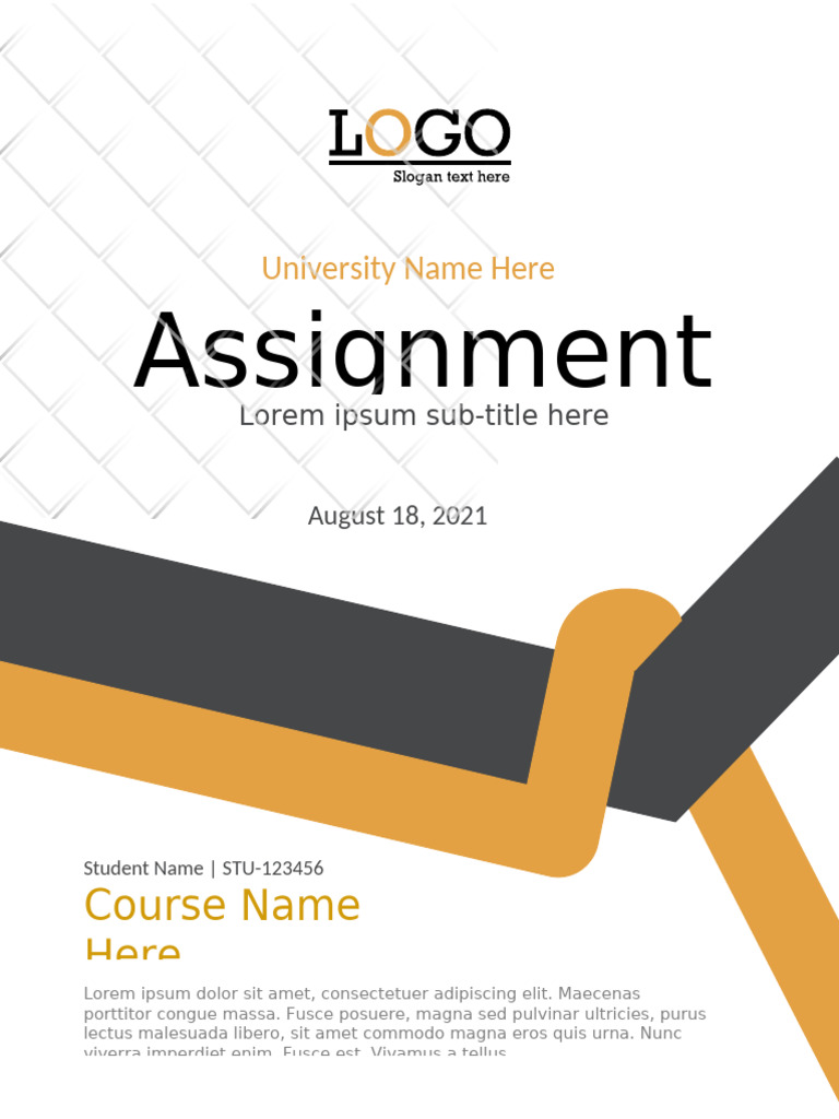 Educational Assignment Cover Page Template | PDF