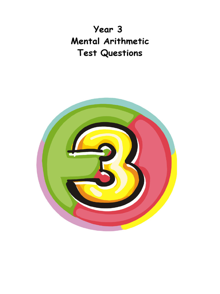 Year 3 Mental Arithmetic Test Questions | PDF