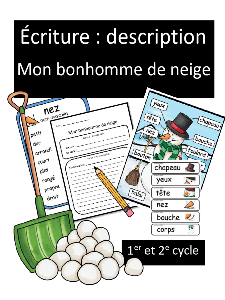 Texte Descriptif - Bonhomme de Neige | PDF