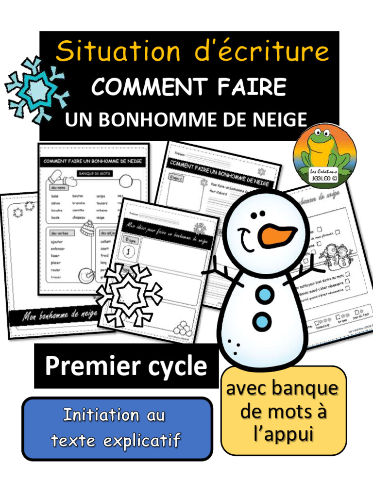 Écriture - Comment Faire Un Bonhomme de Neige | PDF