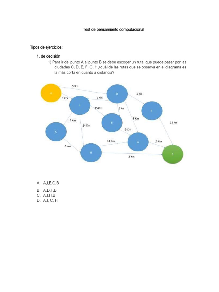 Test de Pensamiento Computacional | PDF