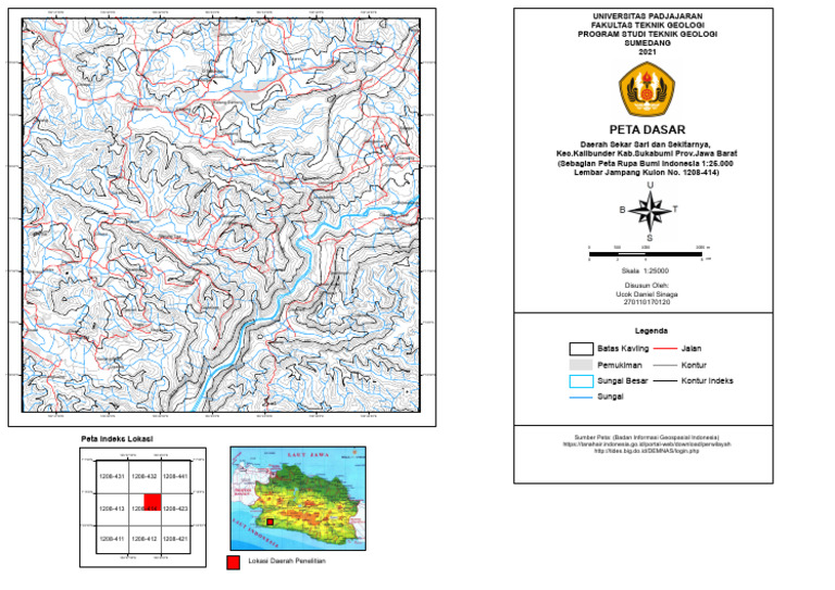 Peta Dasar: Skala 1:25000 Disusun Oleh: Ucok Daniel Sinaga 270110170120 | PDF