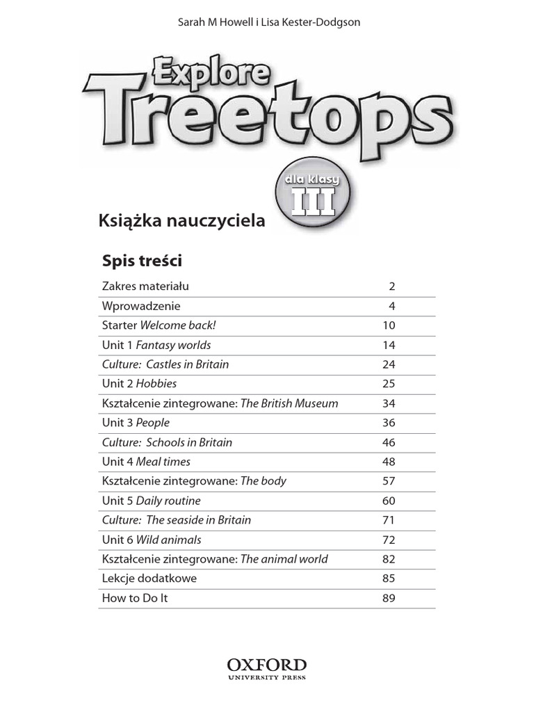 Explore Treetops Dla Klasy 3 Ksiazka Nauczyciela | PDF