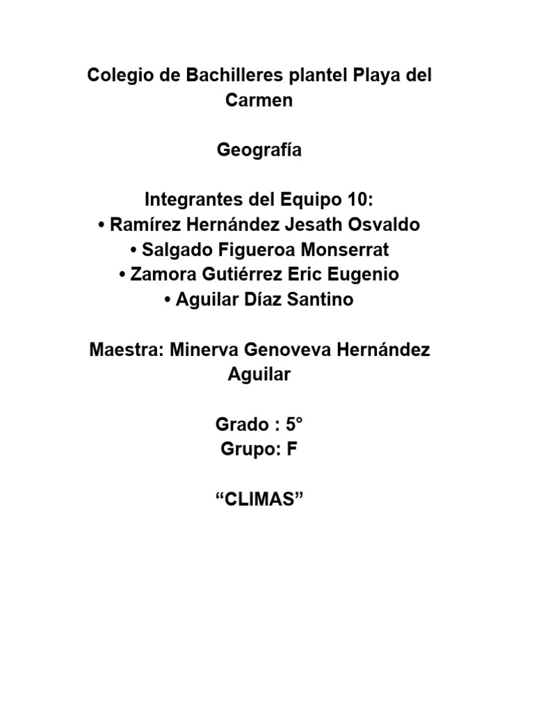 Climas | PDF | Clima templado | Clima oceánico