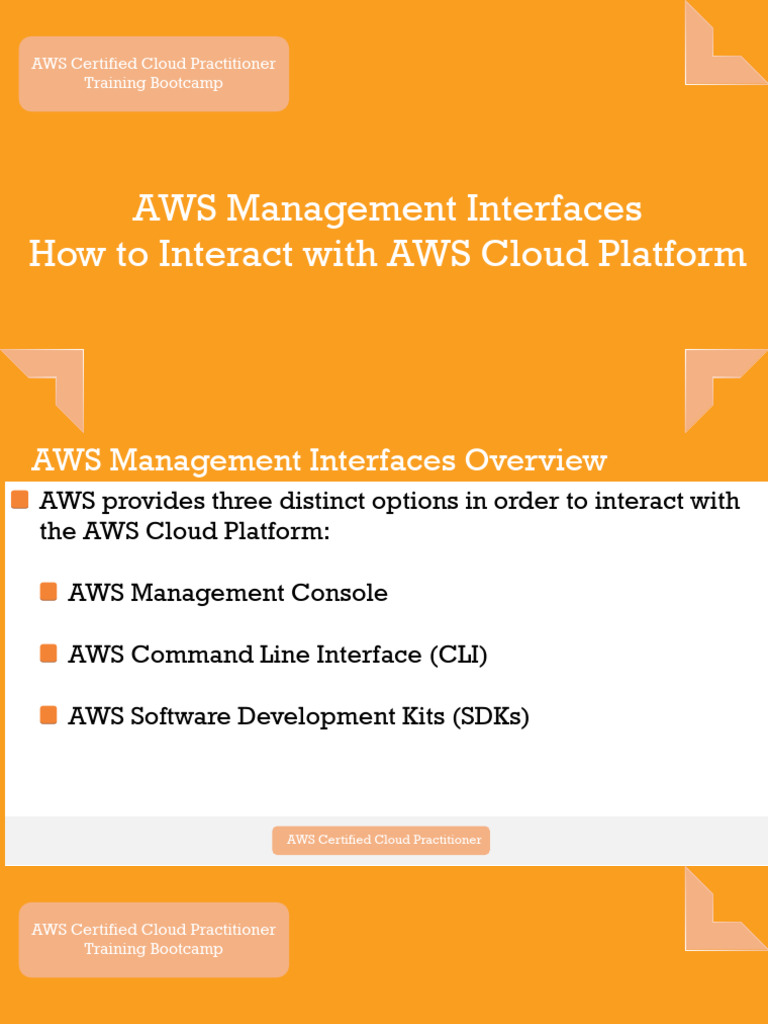2.5 AWS Management Interfaces - How To Interact With AWS Cloud Platform ...