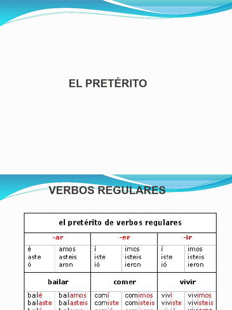 El Pretérito | PDF