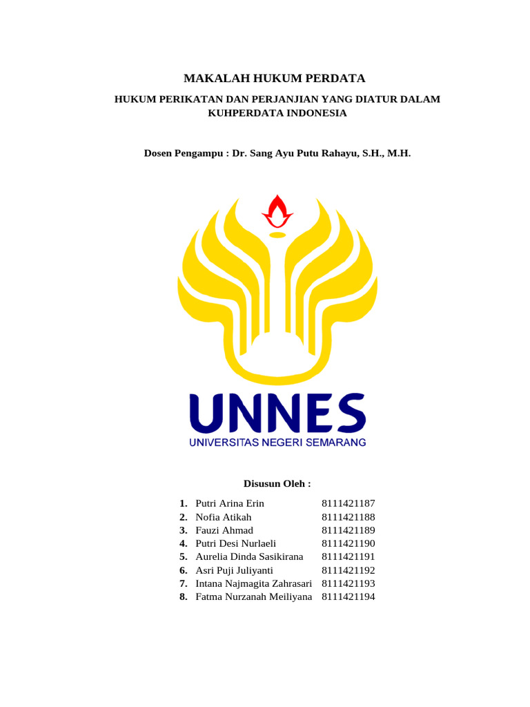 Makalah Hukum Perikatan | PDF