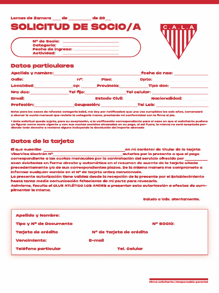 Solicitud Socio y Debito Automatico | PDF