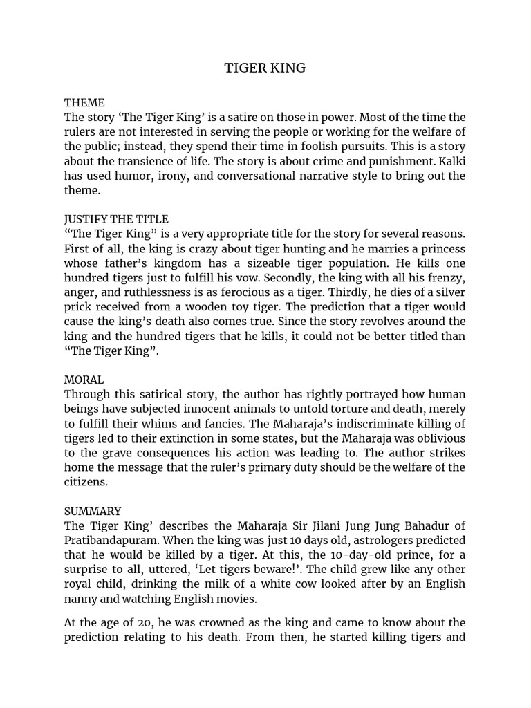 Tiger King | PDF