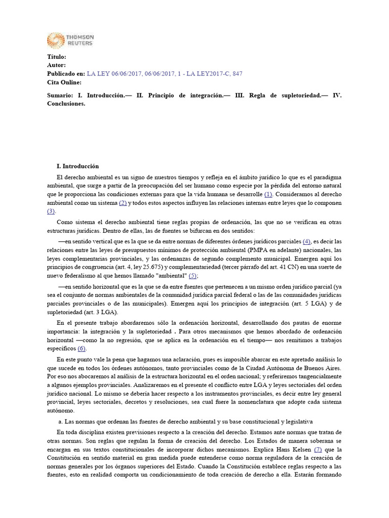 Esain - Integración y Supletoriedad | PDF