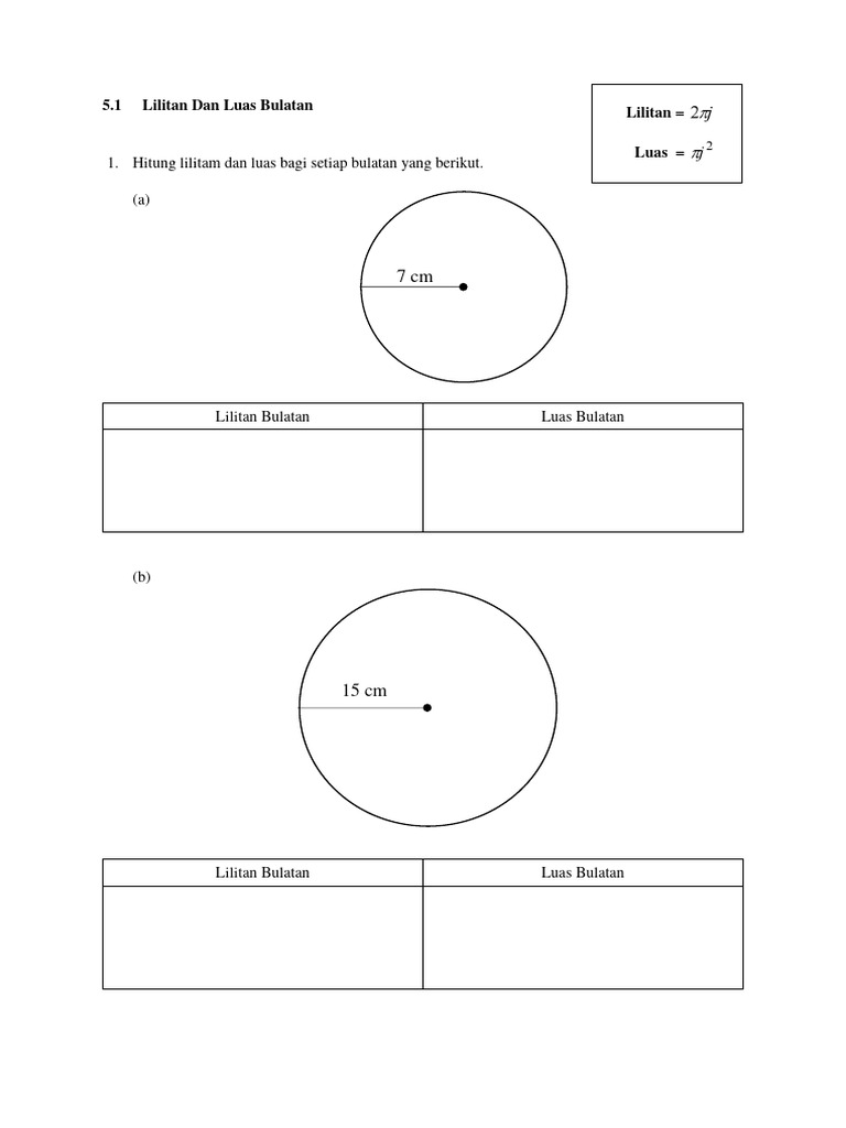 Latihan Bulatan | PDF