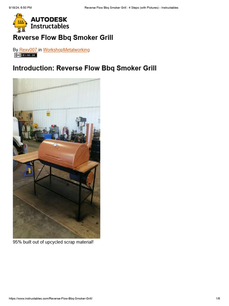 Reverse Flow BBQ Smoker Grill - 4 Steps (With Pictures) - Instructables ...