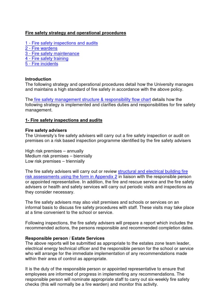 Fire Safety Strategy | PDF | Fire Safety | Firefighting