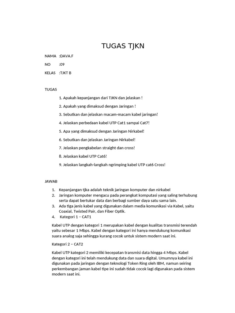 Tugas TJKN | PDF