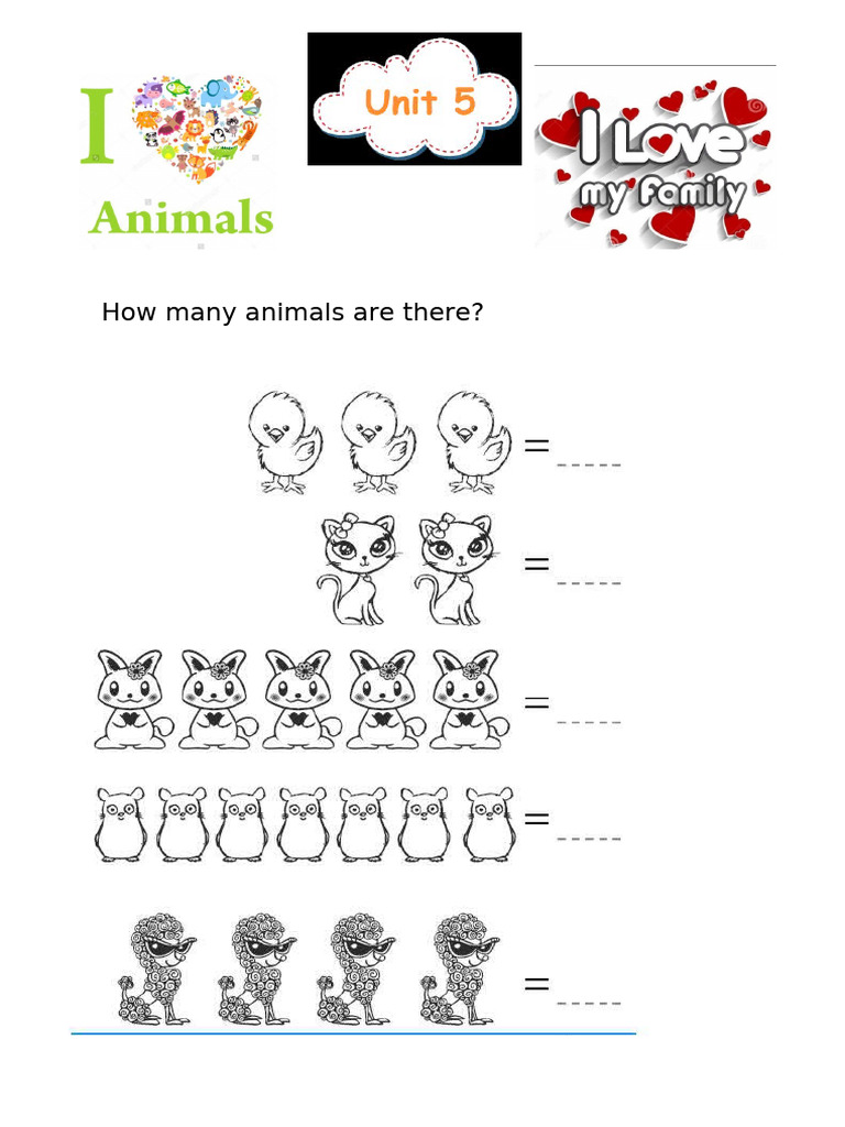 Unit 5 Animals, Family | PDF