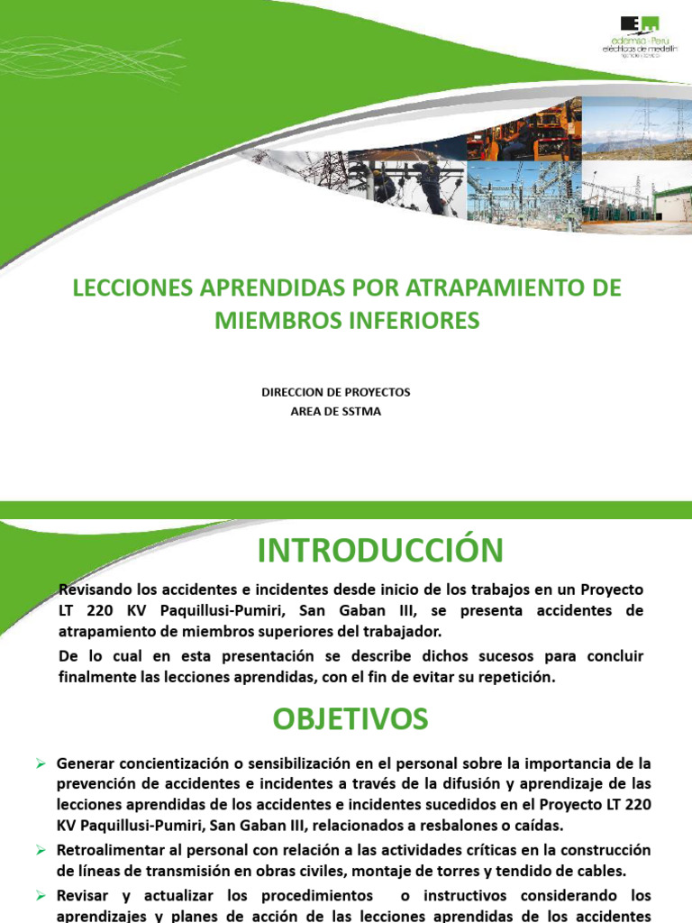 Lecciones Aprendidas Por Atrapamiento 2024 | PDF