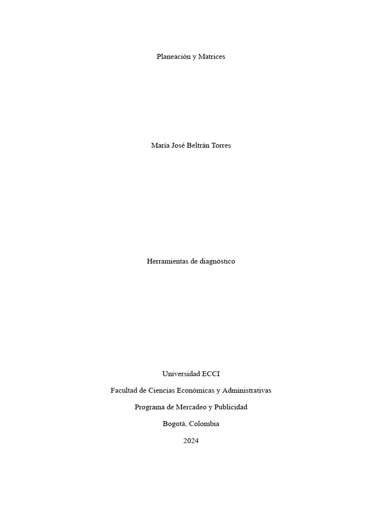 Matrices y Herramientas Diagn-Stico | PDF