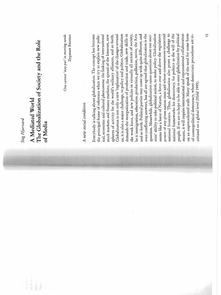 Hjarvard - Globalization of Society | PDF