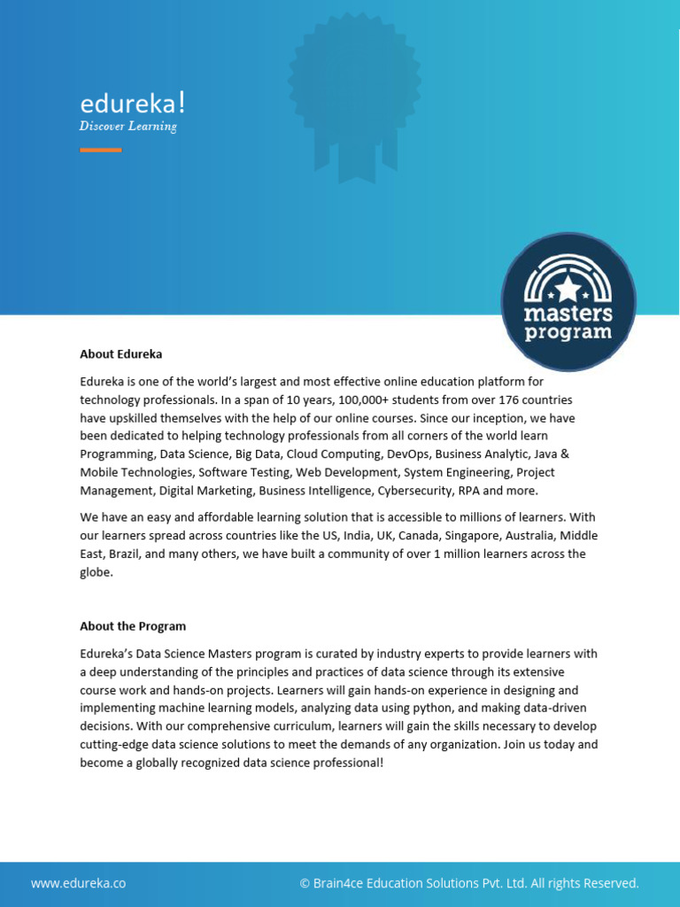 Data Science Masters Program Overview | PDF | Apache Spark | Computers