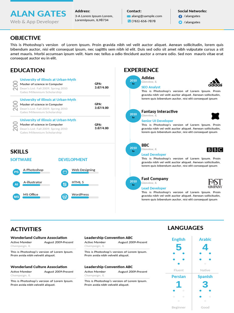 Resume 09-Blue | PDF