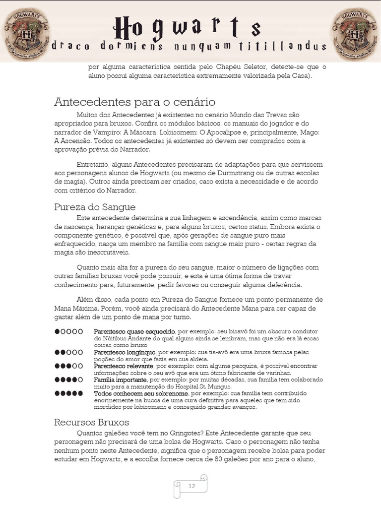 RPG HP - Antecedentes | PDF