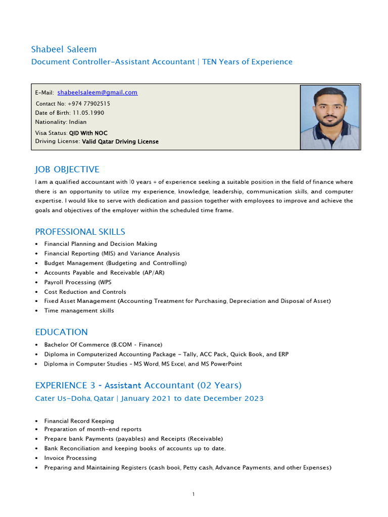 Resume Shabeel Saleem | PDF