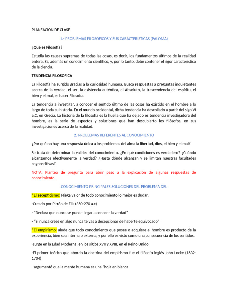 Planeacion de Clase | PDF