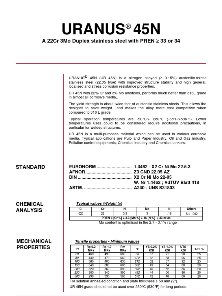 Ur 45 N | Download Free PDF | Heat Treating | Welding