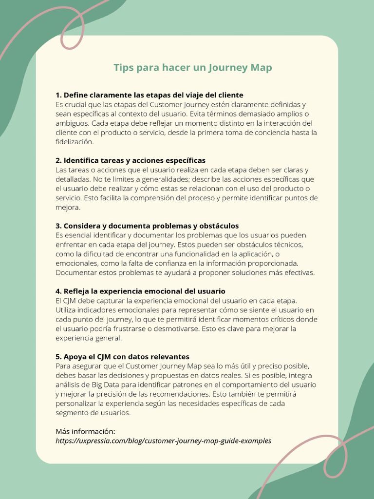 Recomendaciones para hacer un Journey Map | PDF