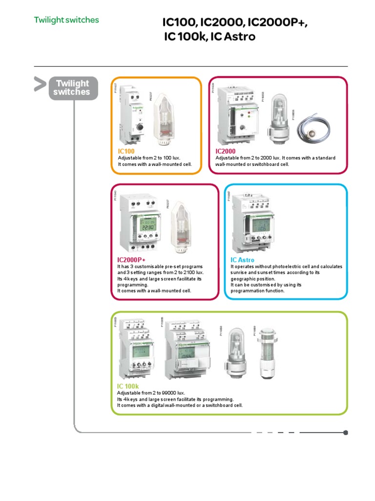 IC100, IC2000, IC2000P+, IC 100k, IC Astro: Twilight Switches ...
