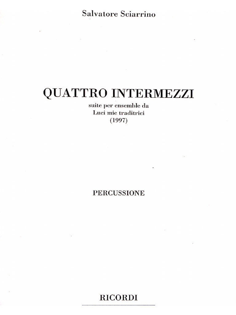 Intermezzo | PDF
