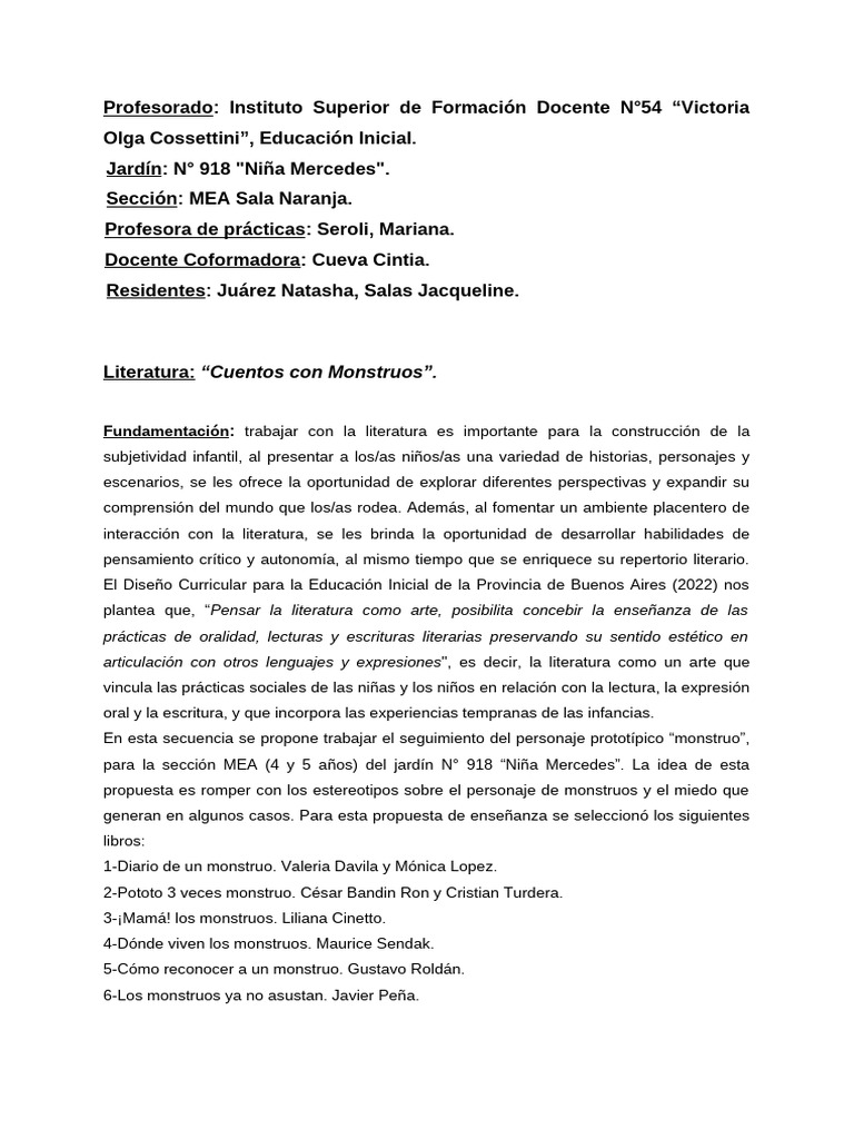 Literatura - Cuentos Con Monstruos | PDF