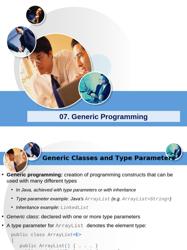 07 Generic Programming | PDF 07 Generic Programming | PDF