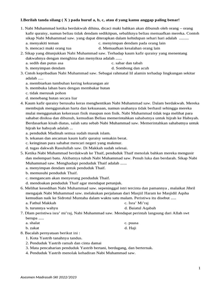 SOAL UM KELAS 6 | PDF