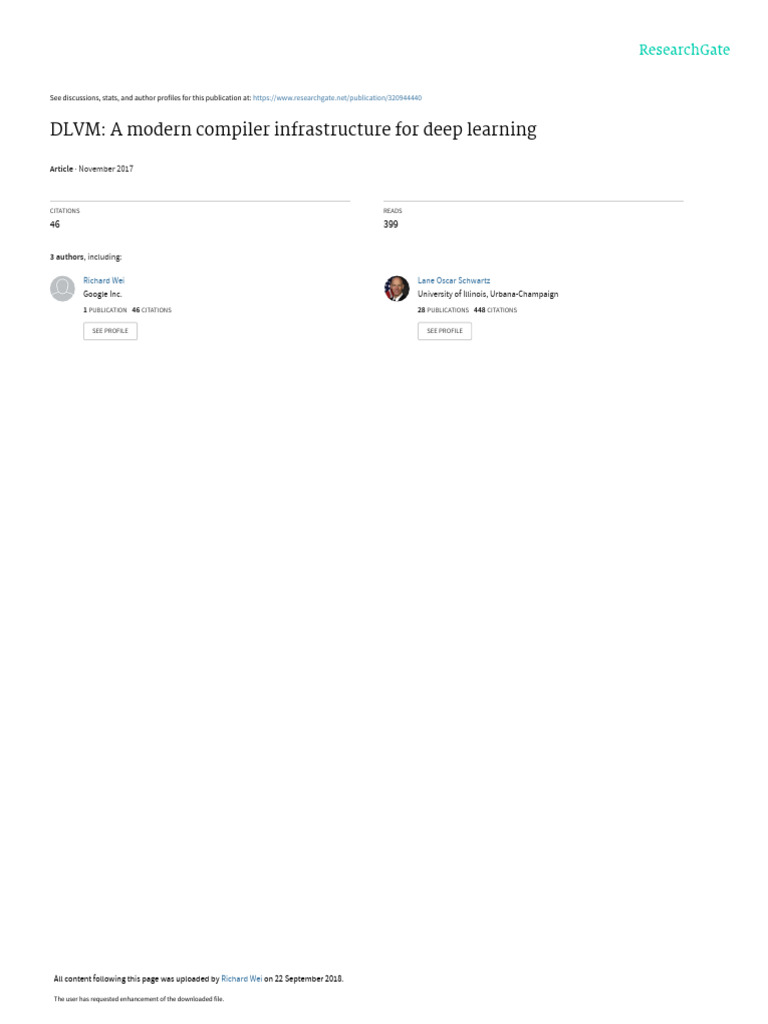 DLVM A Modern Compiler Infrastructure For Deep Lea | PDF