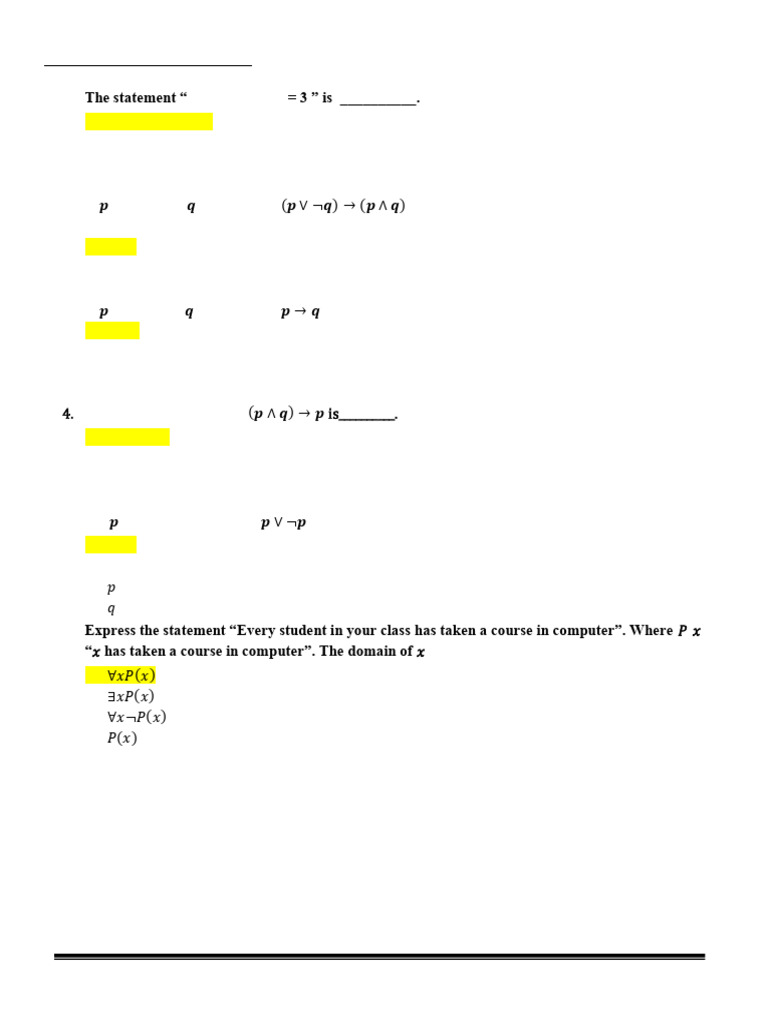 Discrete Mathematics Midterm 1 Q&A | PDF