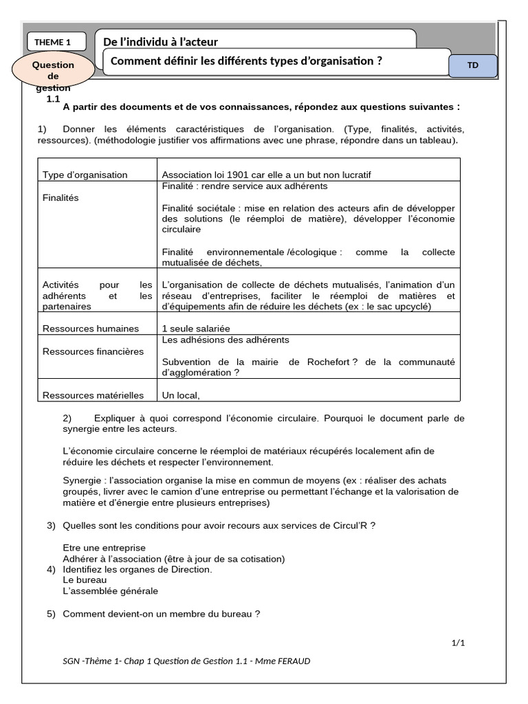 Chap 1 TD CIRCUL R Rochefort - Corrigé | PDF