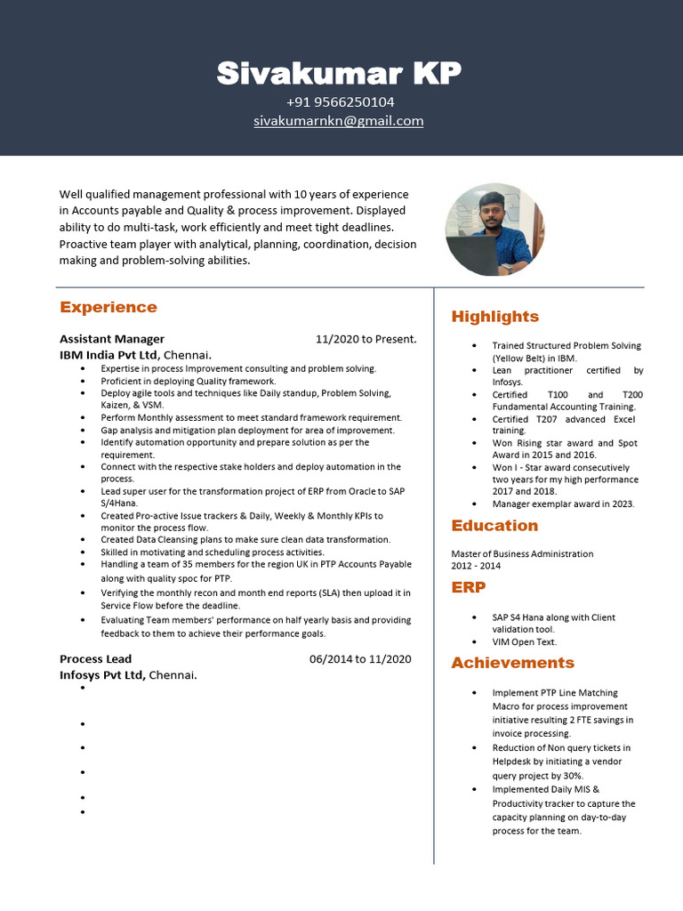 Siva CV | PDF