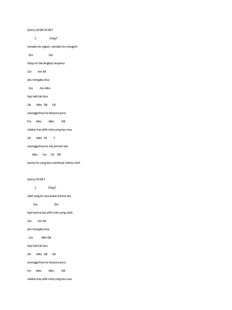 Kunci Gitar Tangga - Utuh Chord | PDF