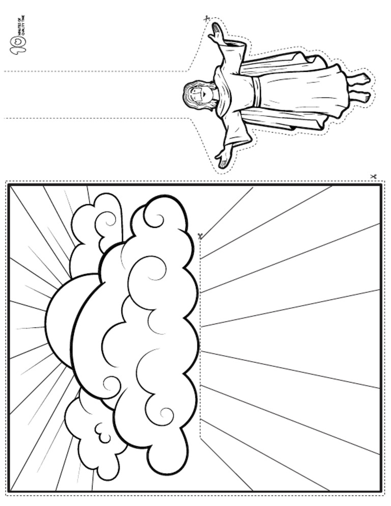 The Ascension of Jesus Craft BW | PDF