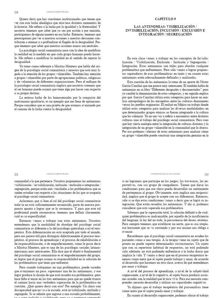 LIBRO CARLOS PRADA Construir para el encuentro-cap 9 | PDF